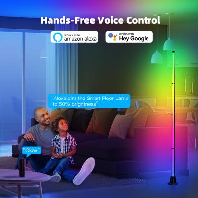 China Smart LED Corner Lamp Color Changing Dimmable For Home Floor FCC RoSH Certified for sale