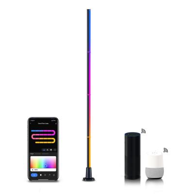 China Wifi RGBIC Multi Color LED Corner Floor Lamp With Music Sync OEM ODM for sale