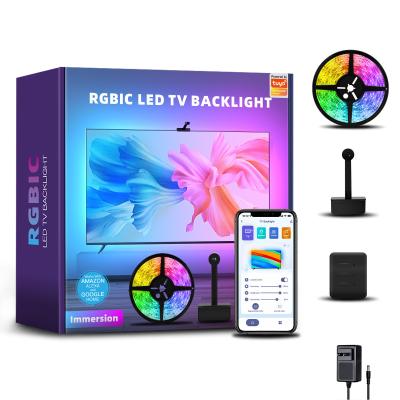 China Indoor TV Ambient Lighting Sync 12V 2A Voice Control For 55 Inches TV for sale