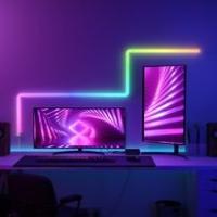 China RGBIC Glide Wall LED Light Bar Multifunction For Bedroom Decoration for sale