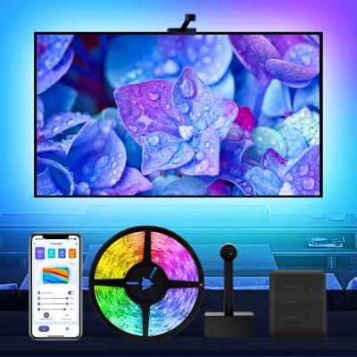China RGBIC WiFi LED TV Ambient Backlight , Ambient LED Strip For TV With Camera for sale