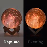 China Wifi Smart Moon Lamp 3D Print 3500K Warm White For Home Decoration for sale