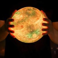 China Multifunction Smart Moon Lamp 3D Multicolor Decorative For Indoor Home Bar for sale