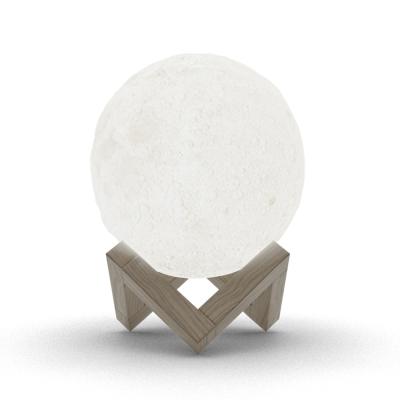 China OEM Moon Lamp Night Light , 3D Printing Moonlight Multifunction for sale