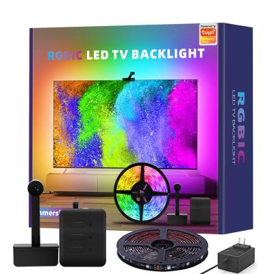 China Voice Control Tuya Smart WiFi Ambient RGB TV Backlight Fit For 40-65 Inch for sale