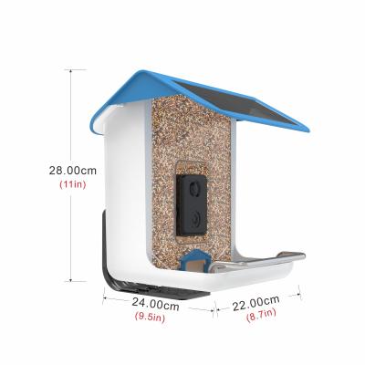 China Smart Bird Feeder with Camera, App Notification, AI Recognition and Automatic Bird Sensing, Outdoor Wild Bird Feeder for sale