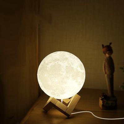 China Dimmable LED Smart Moon Lamp APP Voice Control Cold Warm Color for sale
