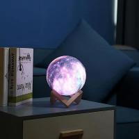 China 16 Colors Smart Moon Lamp RGB LED Dimmable Mobile Remote Control for sale
