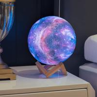 China Smart Wifi 3D Printing LED Moon Lamp , Decorative Moon Lights For Room ODM for sale