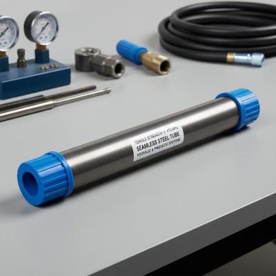 China Tensile Strength ≥ 415 MPa Seamless Steel Tube Featuring Plastic Pipe Cap End Protector Suitable for Hydraulic and Pneumatic Systems for sale