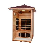 China Canadian Hemlock Wooden Handle Outdoor Dry Sauna 2 Person Size for sale