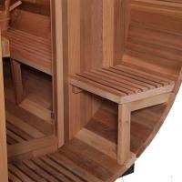 China Outdoor Solid Wood Barrel Sauna Heats Up Fast OEM Acceptable for sale