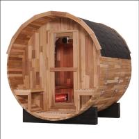 China Wooden Outdoor Infrared Barrel Sauna 8 Person Capacity for sale