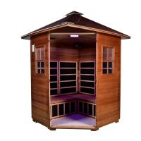 China Traditional Style Wooden Infrared Dry Sauna Outdoor 3 - 4 Person Size for sale