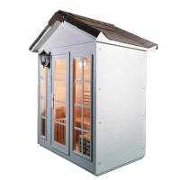 China Solid Wood Red Cedar Steam Sauna Room 1 Person With 6KW Stove for sale