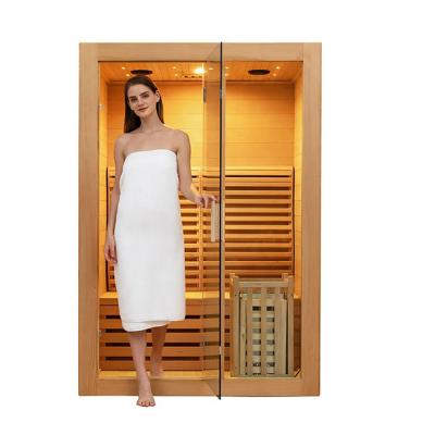 China OEM Wood Home Sauna Rooms 1 - 2 Person Electric For Indoor Use for sale