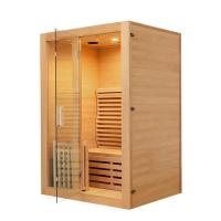 China OEM Wood Home Sauna Rooms 1 - 2 Person Electric For Indoor Use for sale