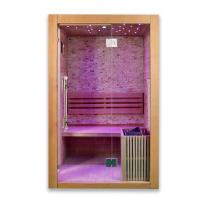 China 3kw Stove Heater Hemlock Wooden Indoor Steam Sauna Room For 2 Person for sale