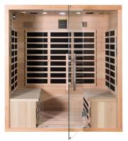 China Hemlock Wood Carbon Panel Far Infrared Dry Sauna Room For 4 Person for sale