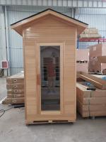 China Ceramic Tube Solid Wooden Outdoor Dry Sauna Room Modern 1 Person for sale