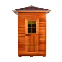 China Carbon Panel Wood Outdoor Dry Sauna For 2 Person for sale