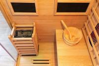 China Double System Infrared And Steam Wood Sauna Room For Family Use for sale
