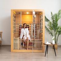 China Double System Infrared And Steam Wood Sauna Room For Family Use for sale