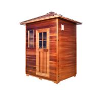 China Family 3 Person Outdoor Dry Sauna Red Cedar Traditional for sale