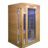 China Carbon Panel Heater Wooden Infrared Sauna Room 2 Person Capacity for sale