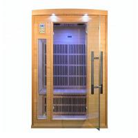 China Carbon Panel Heater Wooden Infrared Sauna Room 2 Person Capacity for sale