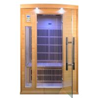 China Home 2 Person Far Infrared Sauna Solid Wood 1750W Power for sale