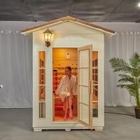 China Wood Infrared Combined Sauna Steam Room Canada Red Cedar for sale
