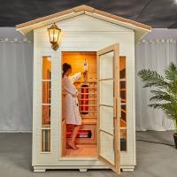 China Wood Infrared Combined Sauna Steam Room Canada Red Cedar for sale
