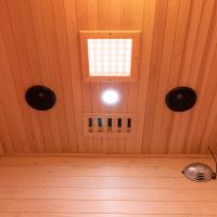 China Solid Wooden 2 Person Outdoor Infrared Dry Sauna With Waterproof Shingles for sale