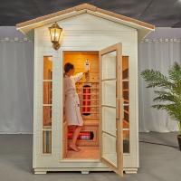 China OEM Solid Wooden Hemlock Outdoor Infrared Steam Sauna For 3 Person for sale