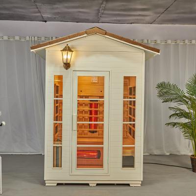 China OEM Solid Wooden Hemlock Outdoor Infrared Steam Sauna For 3 Person for sale