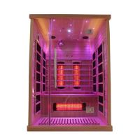 China 1750W Hemlock Solid Wood 2 Person Infrared Sauna For Indoor Home for sale