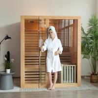 China Wooden 3 People Use Indoor Steam Sauna Room With Electric Stove for sale