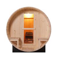 China Canadian Pine 2 Person Wood Barrel Sauna Traditional for sale