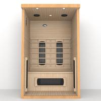 China Wooden Hemlock 2 Person Far Infrared Sauna Room Low Emf 1750W for sale