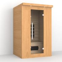 China Wooden Hemlock 2 Person Far Infrared Sauna Room Low Emf 1750W for sale