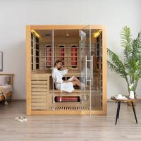 China Combination Traditional Indoor Infrared Steam Sauna For 4 People 2700W for sale