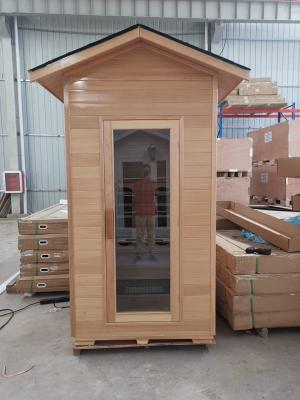China Modern Solid Wooden Outdoor Sauna Room For 1 Person for sale