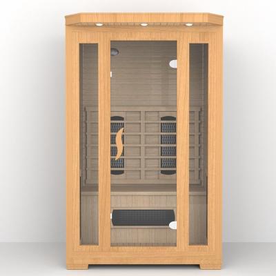 China Indoor Hemlock Ceramic Heaters 2 Person Far Infrared Sauna 1750W for sale