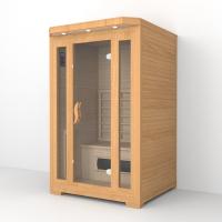 China Indoor Hemlock Ceramic Heaters 2 Person Far Infrared Sauna 1750W for sale