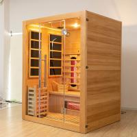 China 3 Person Bluetooth Compatible Wooden Steam Infrared Sauna For Home for sale