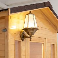 China Solid Wood Outdoor Steam 2 Person Traditional Sauna With Waterproof Light for sale