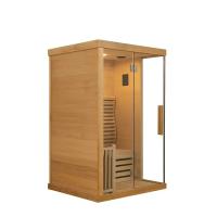 China OEM Solid Wood Indoor Wet Steam Traditional Sauna For Home 2 Person Size for sale