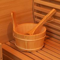 China OEM Solid Wood Indoor Wet Steam Traditional Sauna For Home 2 Person Size for sale
