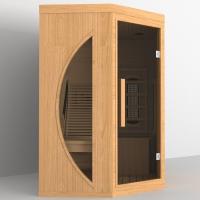 China Hemlock 1 Person Home Use Lay Down Bench Far Infrared Sauna With Complete Heat for sale